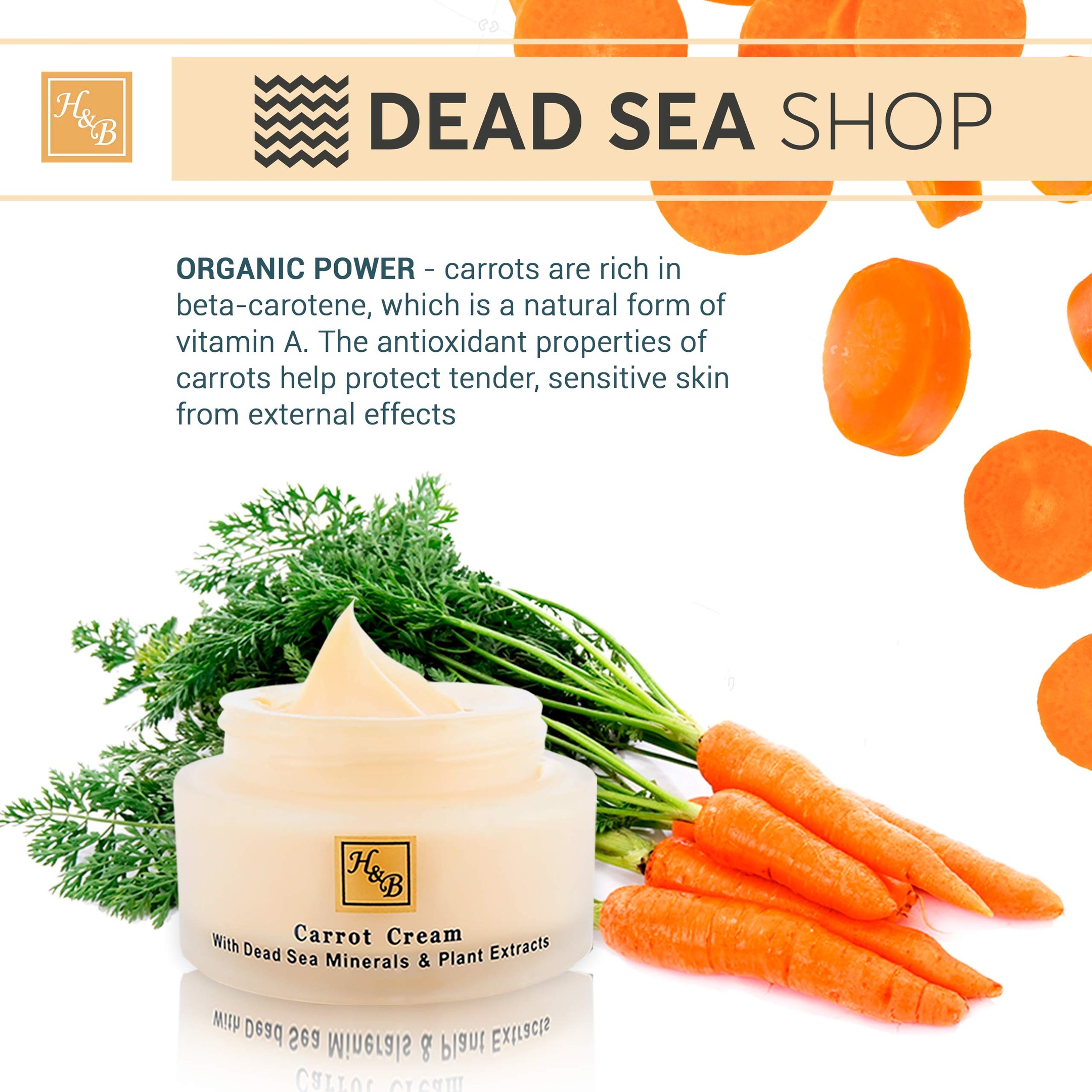 Moisturizer & Nourishing Carrot Facial Cream | Dead Sea Shop